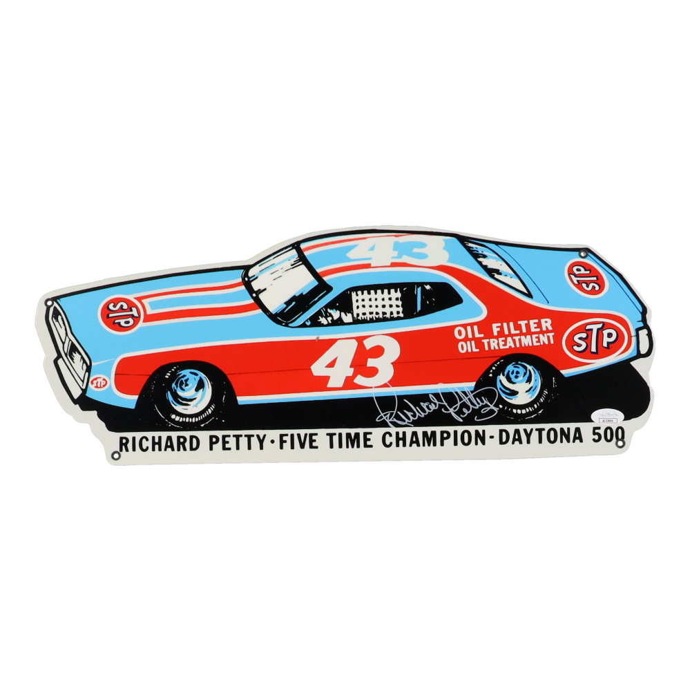 Richard Petty Signed 19" Metal Sign (JSA) | Pristine Auction