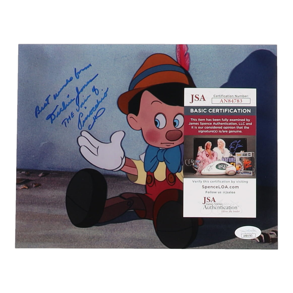 Dickie Jones Signed "Pinocchio" 8x10 Photo Inscribed "Best Wishes From ...
