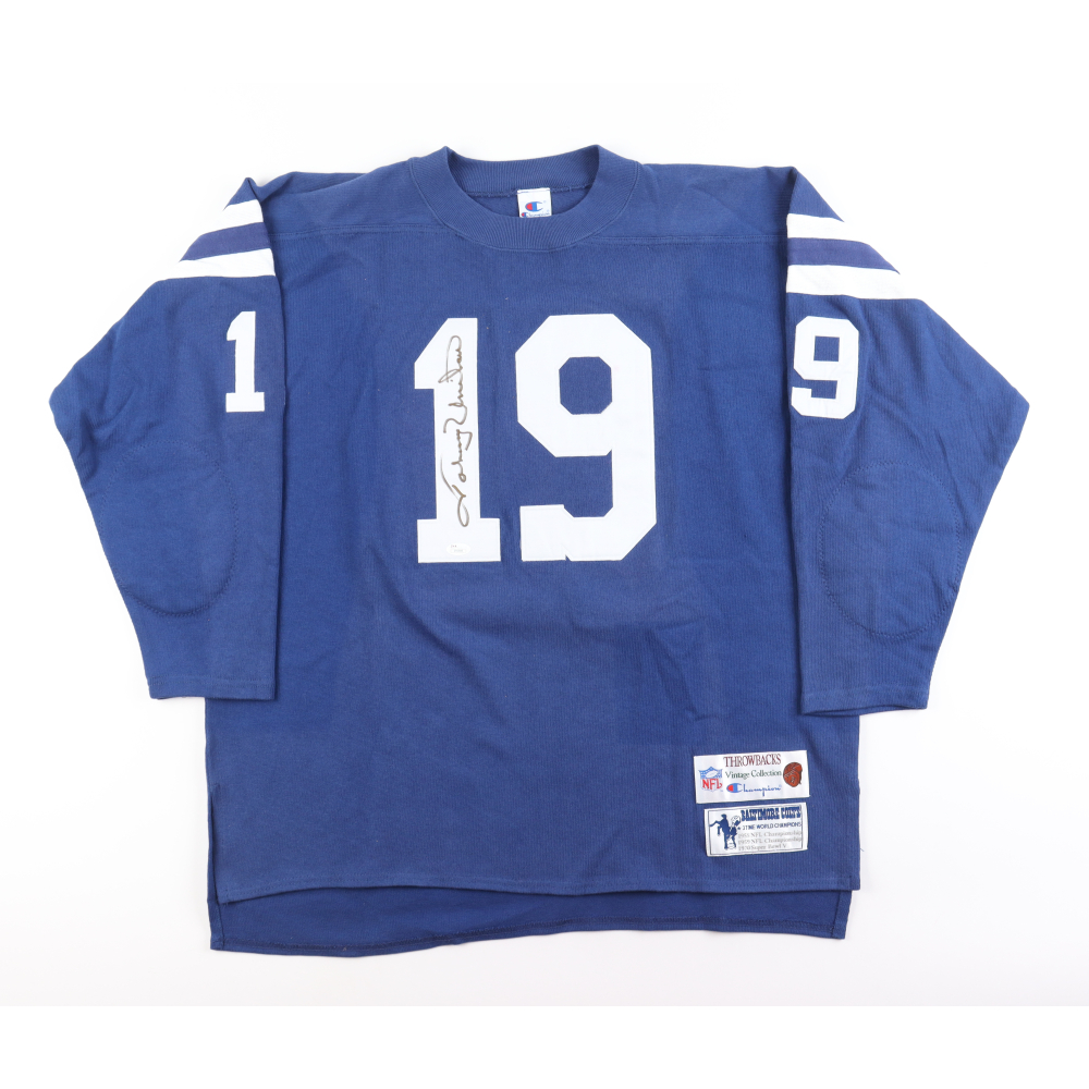 Johnny Unitas Signed Colts Champion Authentic Throwback Jersey (JSA ...