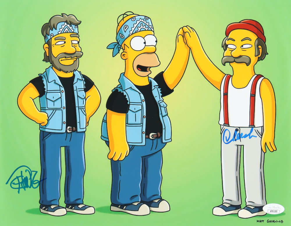 Tommy Chong & Cheech Marin Signed "The Simpsons" 11x14 Photo (JSA ...