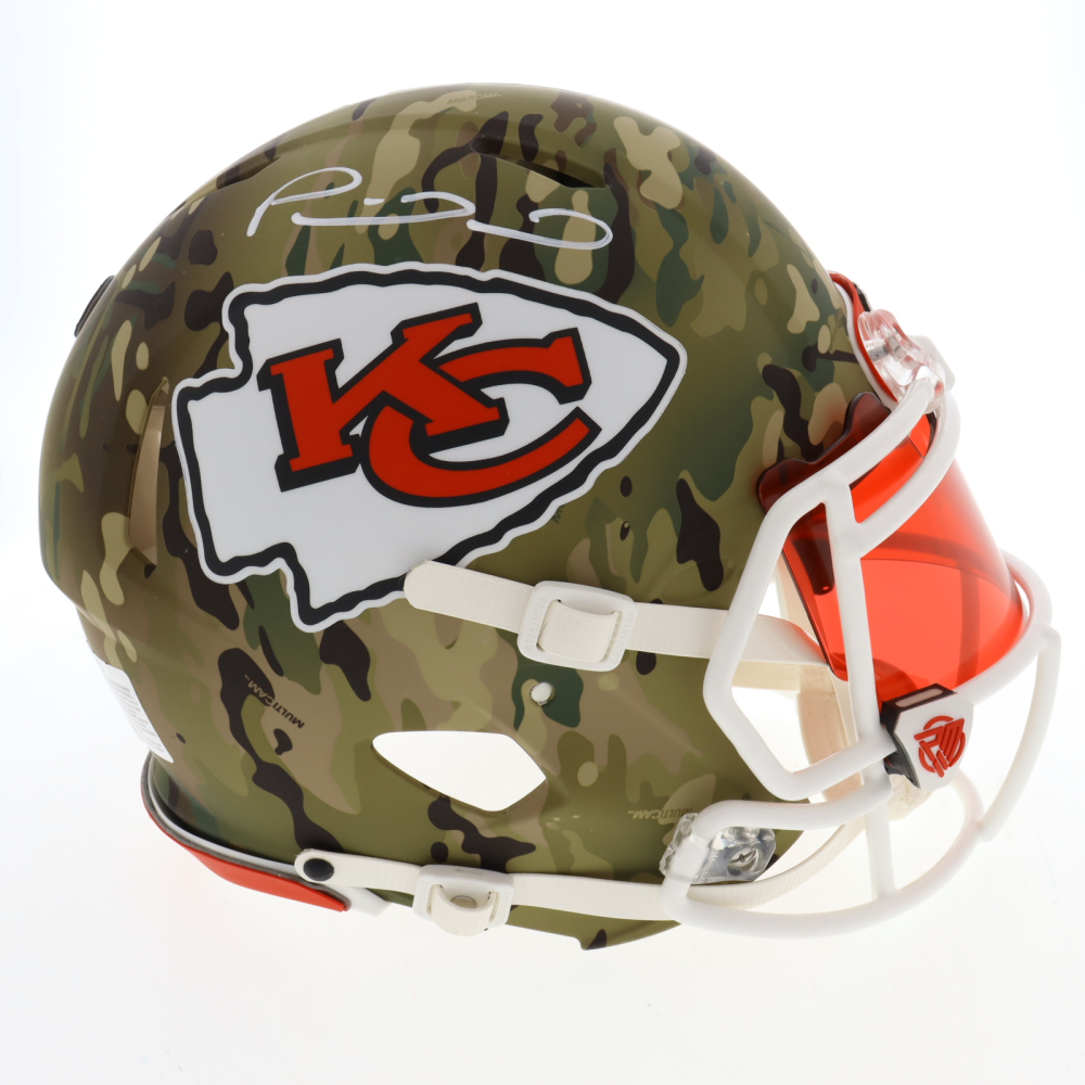 Patrick Mahomes Signed Chiefs Camo Authentic Custom SpeedFlex Helmet ...