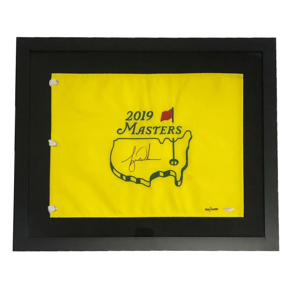 Tiger Woods Signed LE Custom Framed 2019 Masters Golf Pin Flag (UDA ...