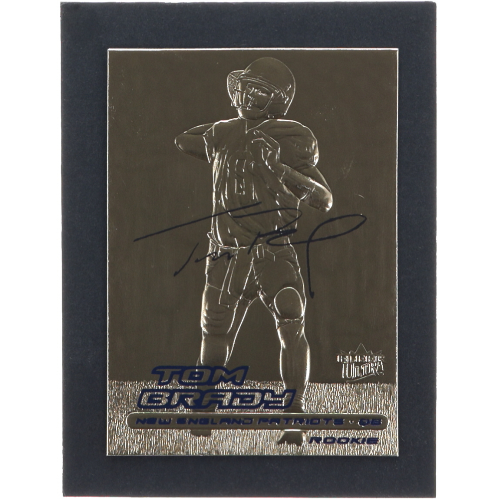 Tom Brady 2000 Fleer Ultra Blue Metallic Signature Series 23Kt Gold RC ...