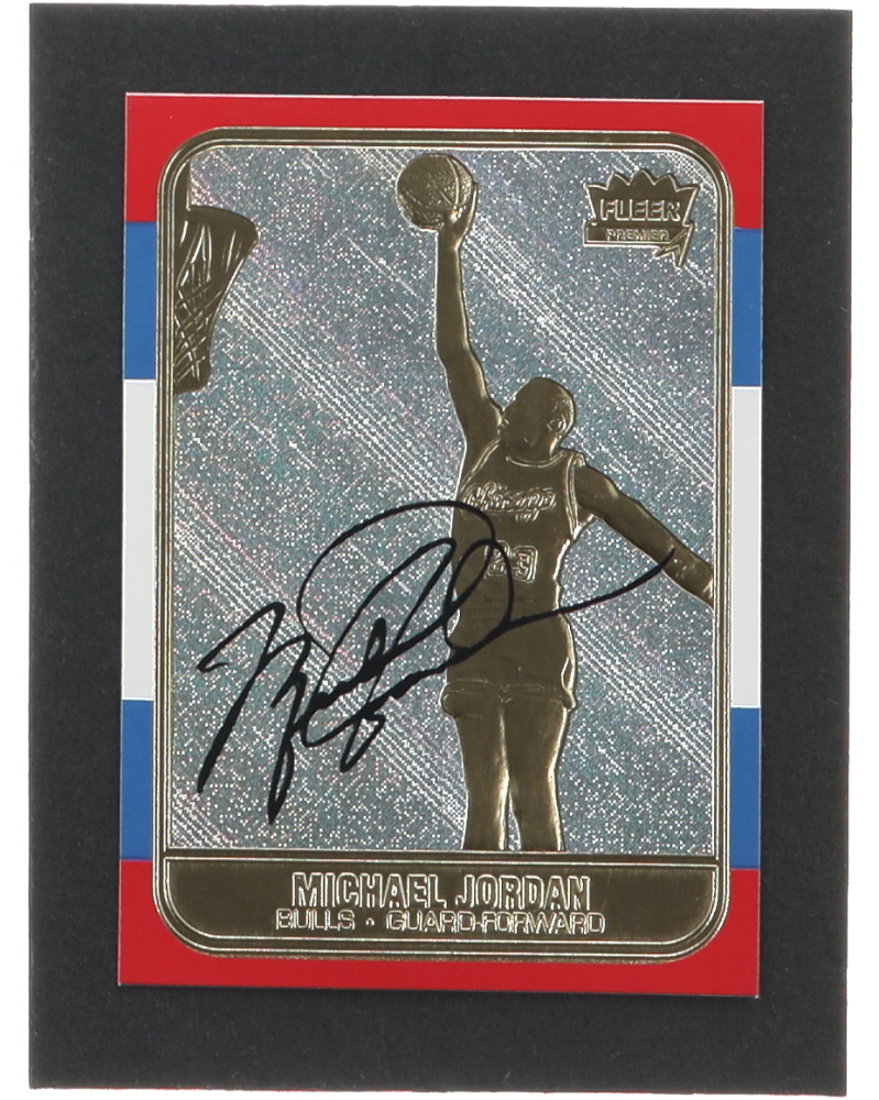 Michael Jordan 1996-97 Fleer Premier Holo Prism Refractor 23Kt Gold ...