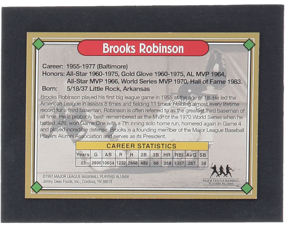 Brooks Robinson 1997 Jimmy Dean #NNO Autograph | Pristine Auction