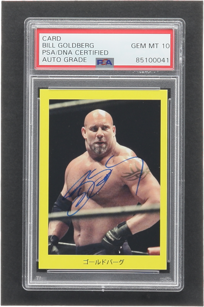Bill Goldberg Signed 1997 WWF Japanese Trivia Card RC (PSA | Autograph ...