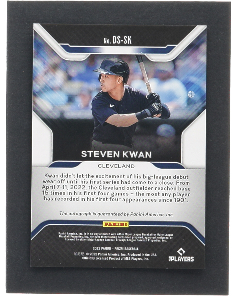Steven Kwan 2022 Panini Prizm Debut Signatures #20 RC | Pristine Auction
