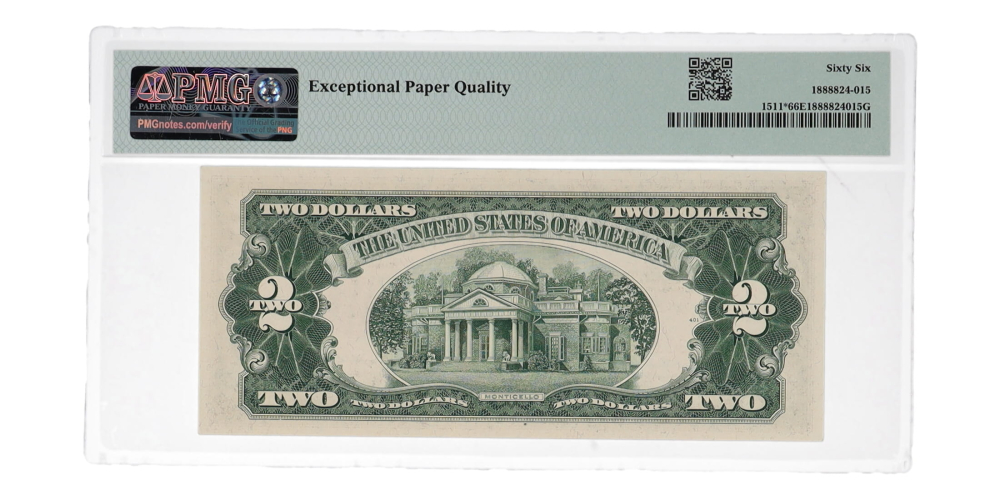 1953-B $2 Two Dollar U.S. National Currency Red Seal Star Bank Note ...