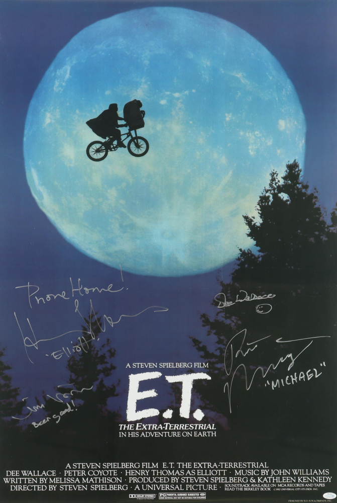 Henry Thomas, Dee Wallace, Robert MacNaughton & Matthew Demeritt Signed ...