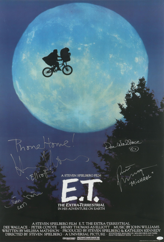 Henry Thomas, Dee Wallace, Robert MacNaughton & Matthew Demeritt Signed ...