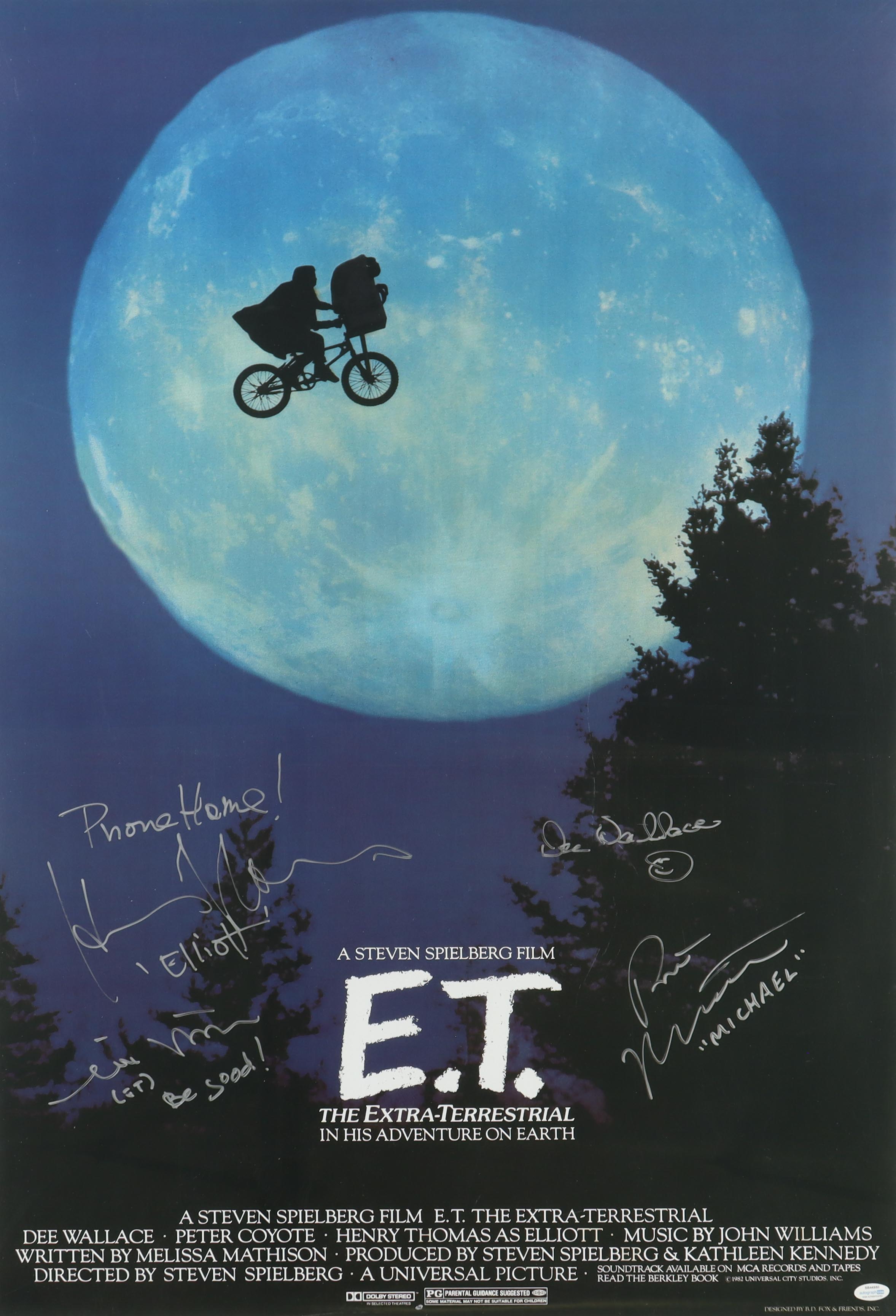 Henry Thomas, Dee Wallace, Robert MacNaughton & Matthew Demeritt Signed ...
