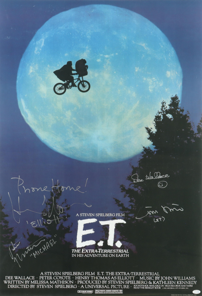 Henry Thomas, Dee Wallace, Robert MacNaughton & Matthew Demeritt Signed ...