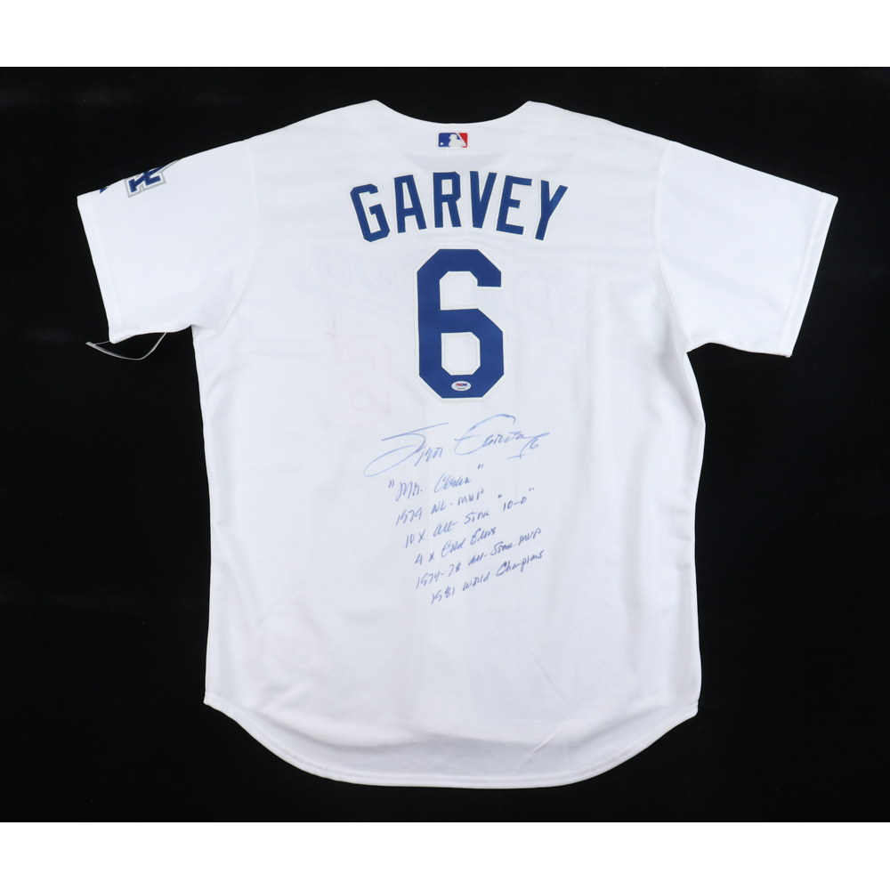 Steve Garvey Signed Jersey With Multiple Inscriptions (PSA) | Pristine ...