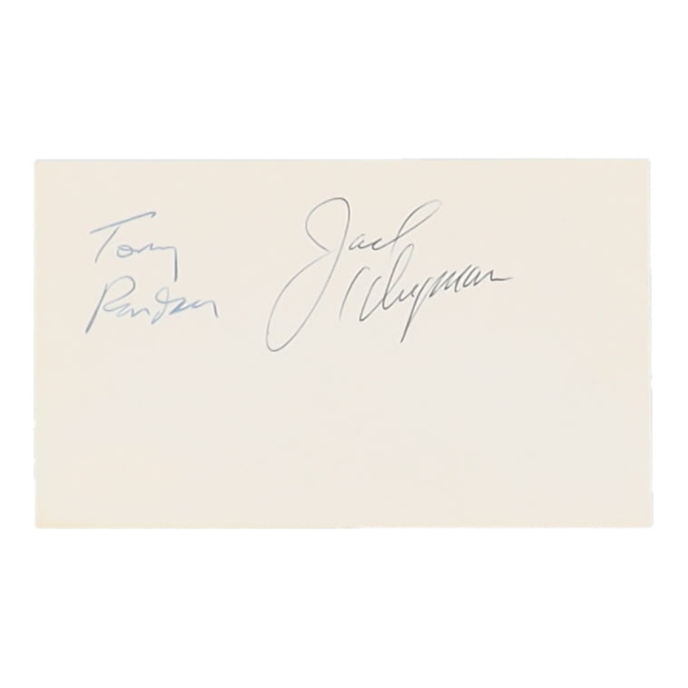 Tony Randall & Jack Klugman Signed Cut (JSA) | Pristine Auction