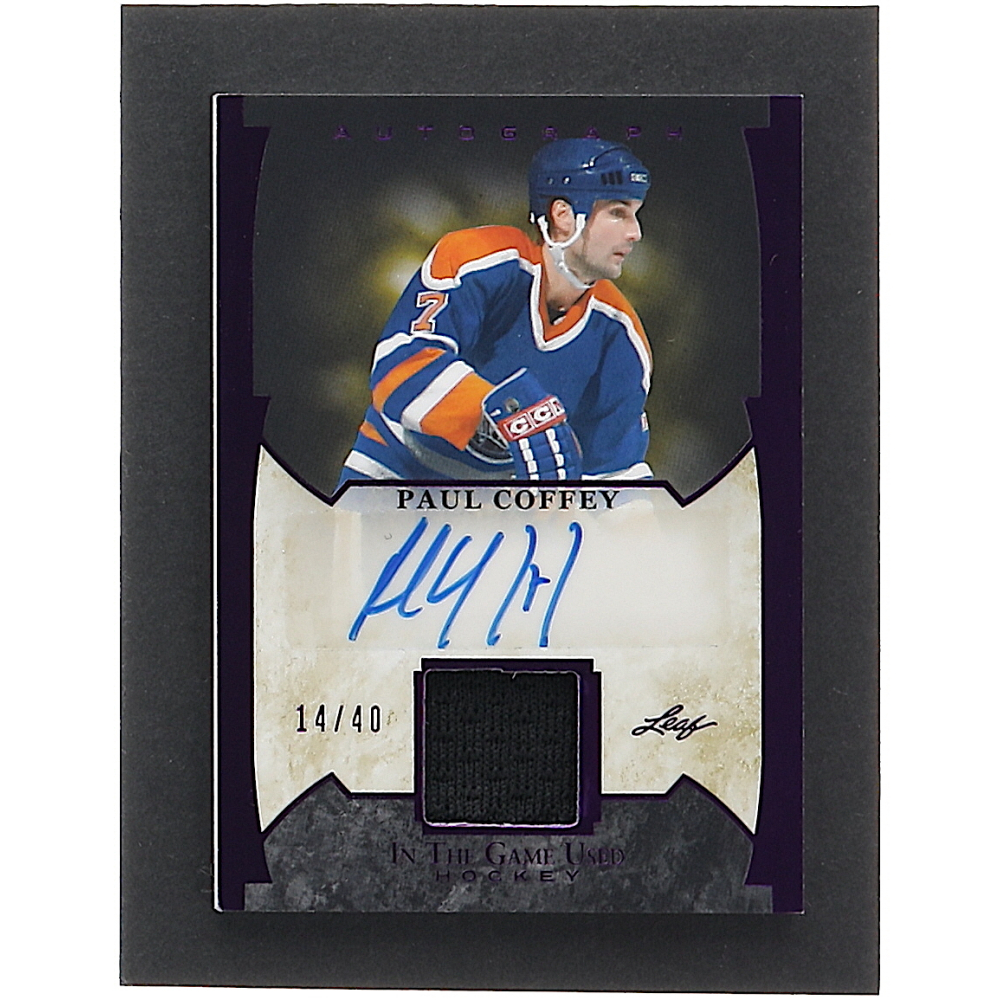 Paul Coffey 2023 Leaf ITG Used Autograph Memorabilia Purple #GUAPC1 #14 ...