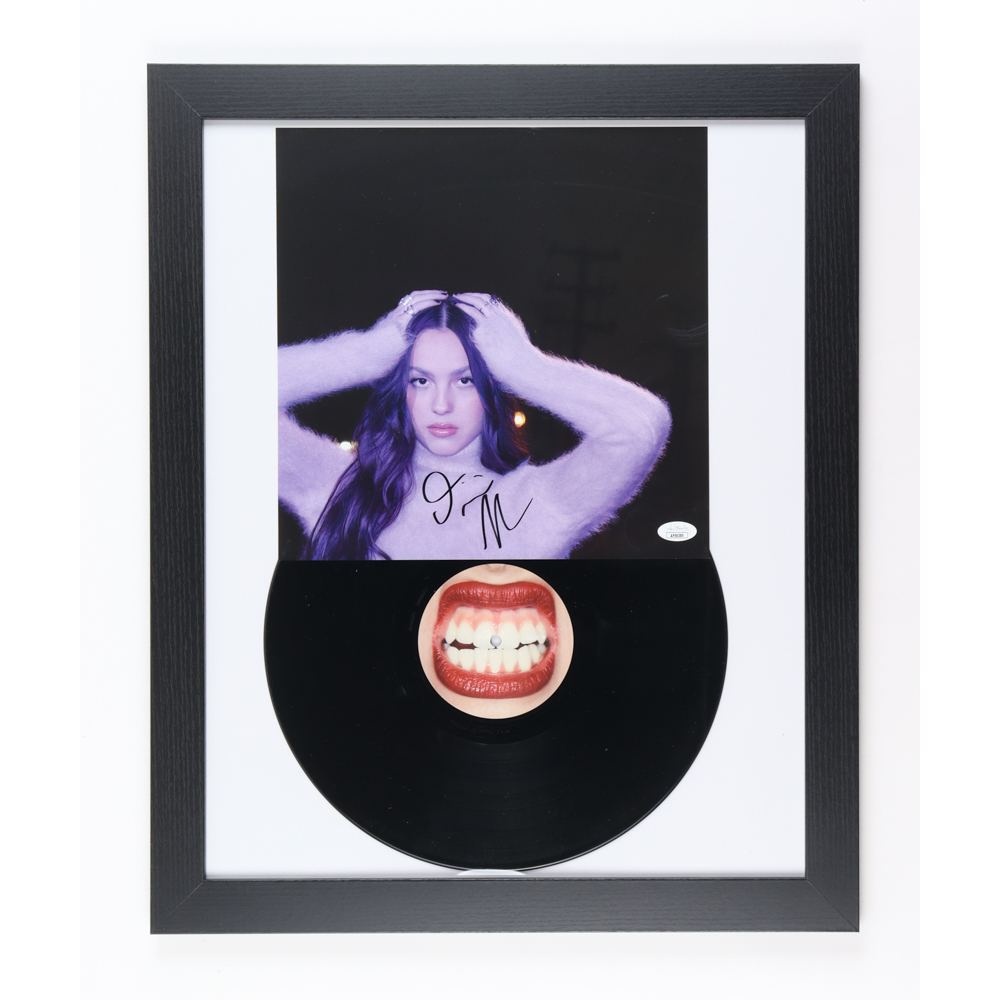 Olivia Rodrigo Signed "GUTS" Custom Framed Record Album Sleeve Display ...