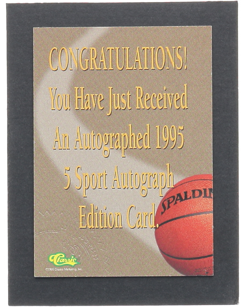 Shaquille O'Neal 1995 Classic Five Sport Autographs Numbered #199 #034/ ...