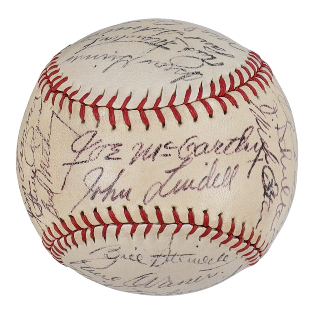 1944 Yankees OL Baseball Team-Signed by (29) with Paul Waner, Mike ...