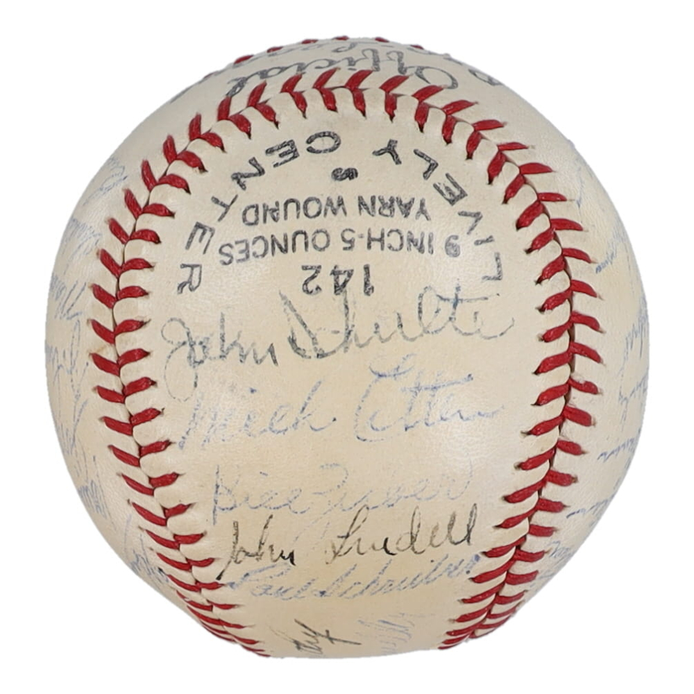 1943 World Champion Yankees Baseball Team-Signed by (28) with Joe ...