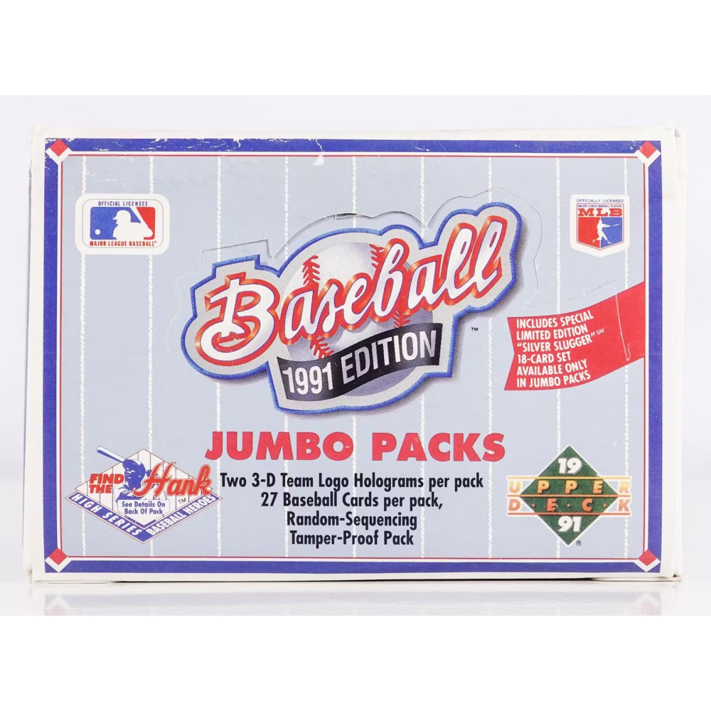 1991 Upper Deck Hi # Baseball Jumbo Box with (27) Cards Per Pack ...