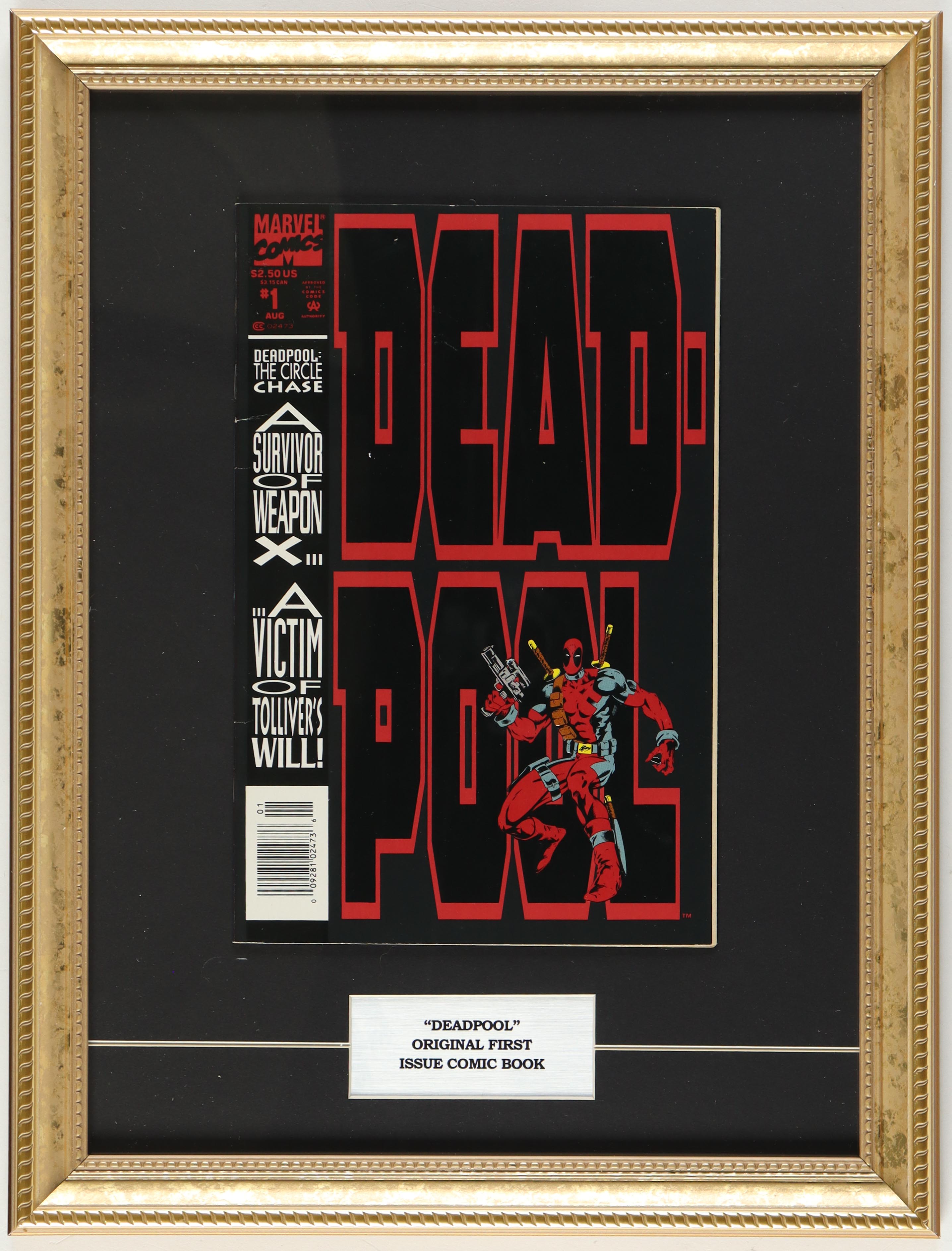 Vintage 1993 "Deadpool" Issue #1 Marvel Custom Framed First Issue Comic ...