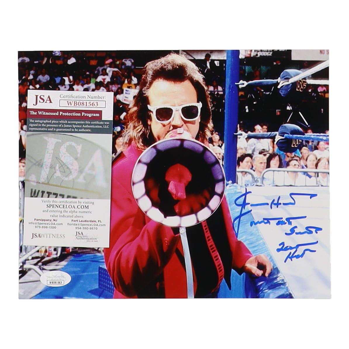 Jimmy Hart Signed 8x10 Photo Inscribed "Mouth of the South" & "2015 HOF ...