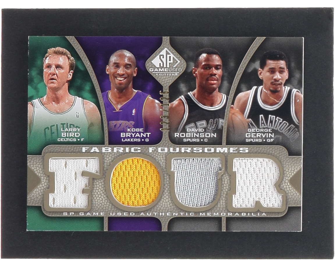 2009-10 SP Game Used Fabric Foursomes 125 #F4BGBR Kobe Bryant / George ...