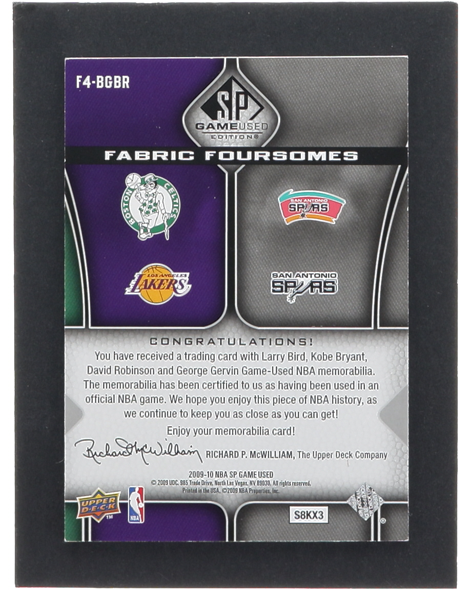2009-10 SP Game Used Fabric Foursomes 125 #F4BGBR Kobe Bryant / George ...