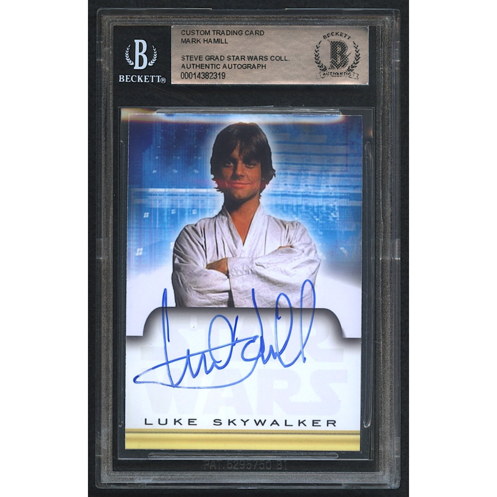 Mark Hamill Signed Luke Skywalker Star Wars Custom Trading Card ...