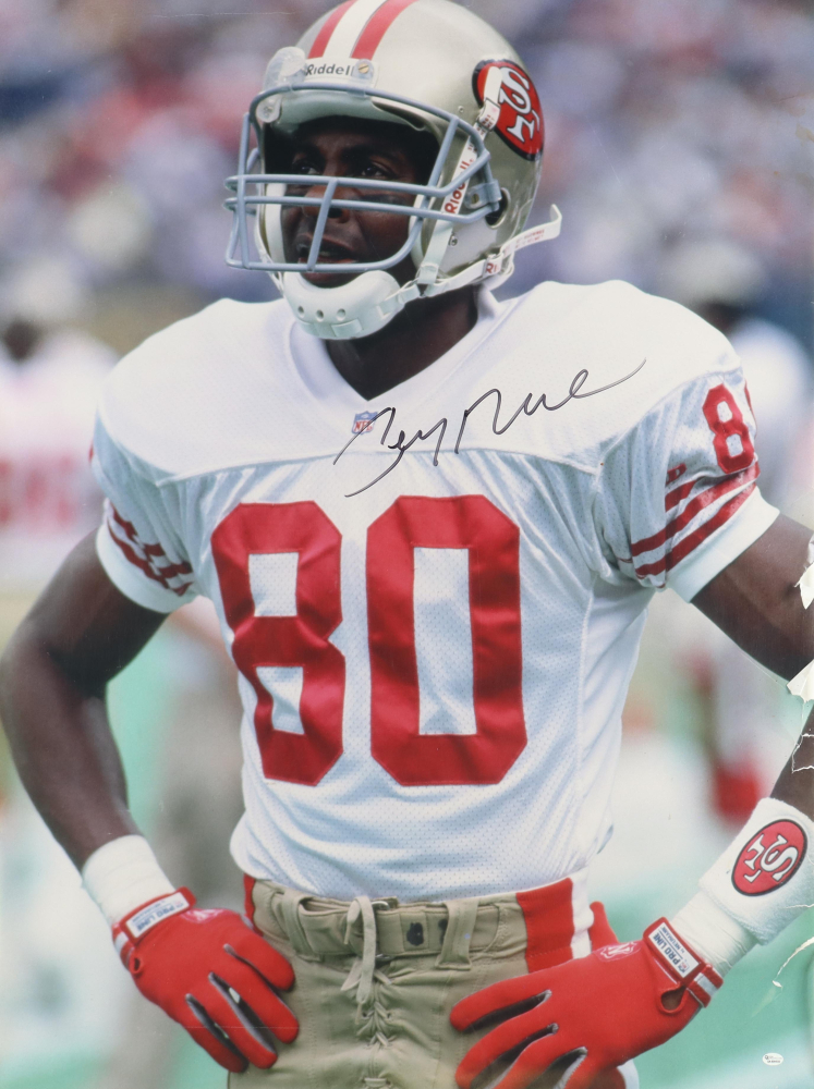 Jerry Rice Signed 30x40 49ers Poster (Online Authentics) | Pristine Auction