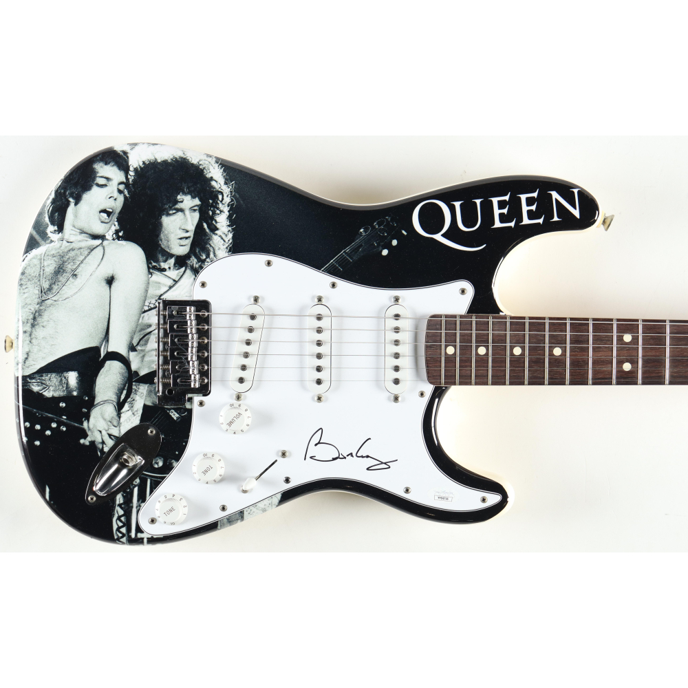 Brian May Signed Queen Custom Wrapped Squire Stratocaster Electric ...