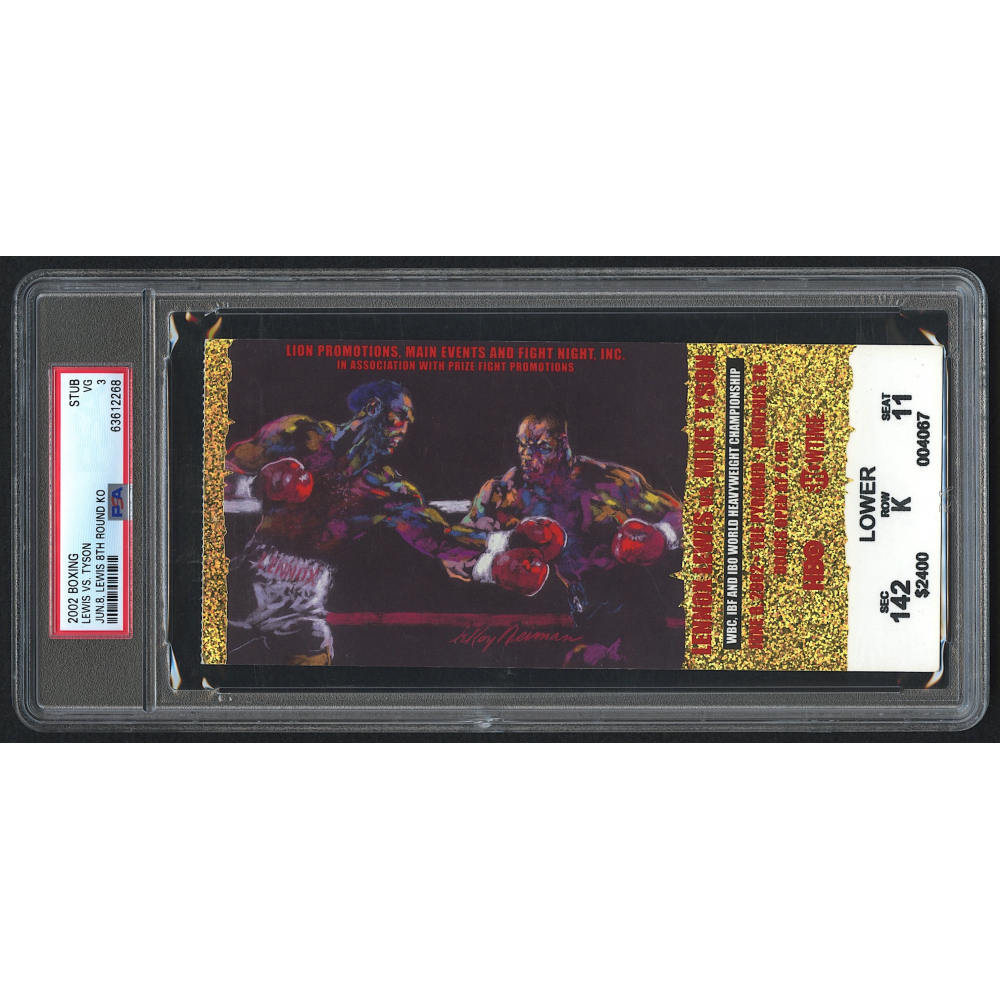 Mike Tyson vs. Lennox Lewis Original 2002 Boxing Event Ticket (PSA 3 ...