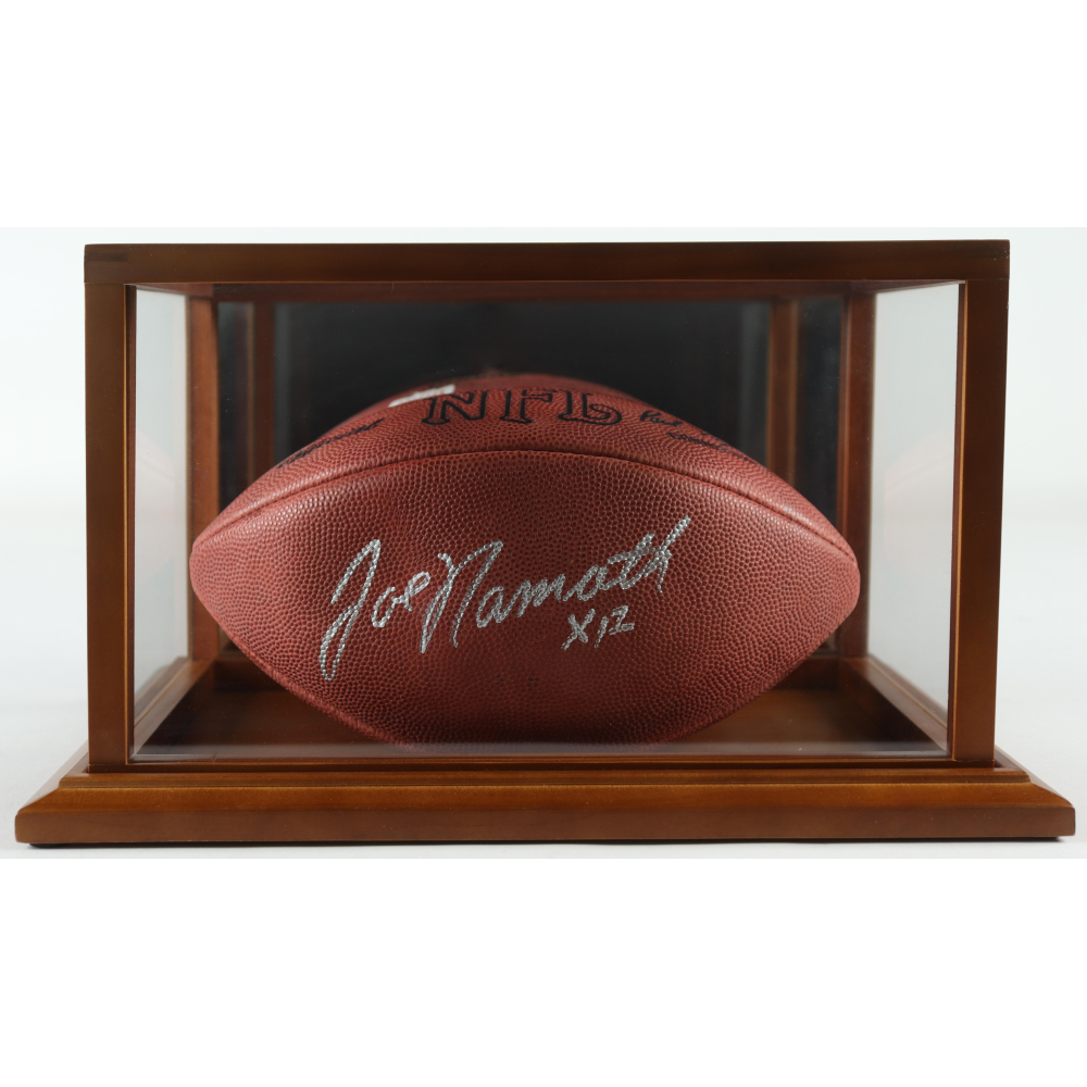 Joe Namath Signed NFL Leather Game Ball Football In Display Case (PSA ...