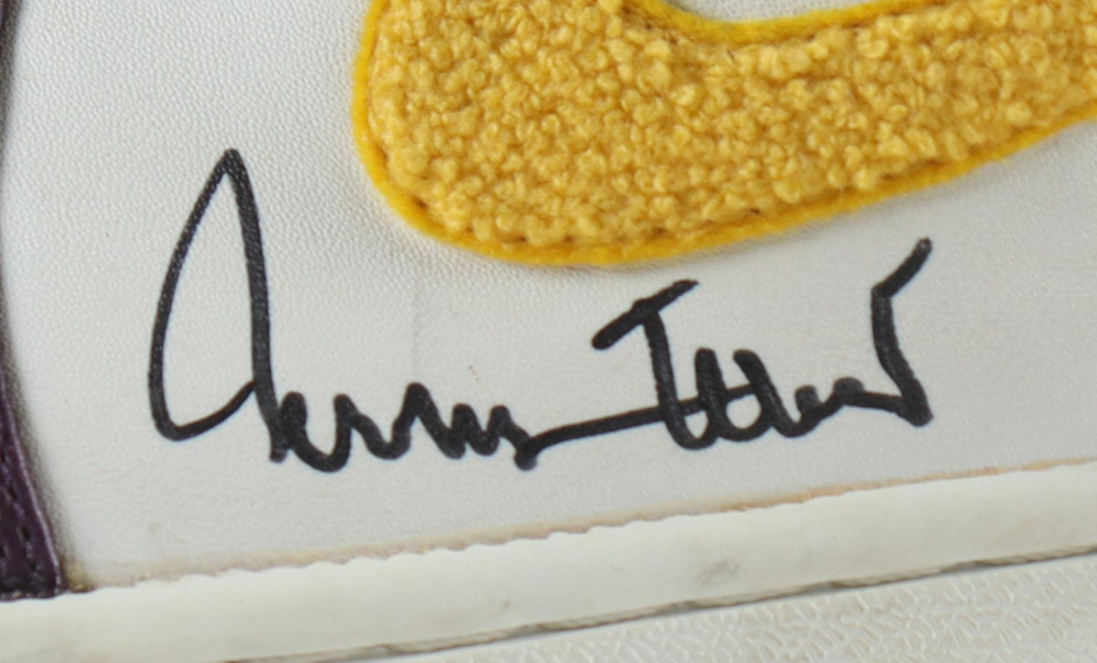 Jerry West Signed Nike Air Jordan Original Lakers Basketball Shoe In ...