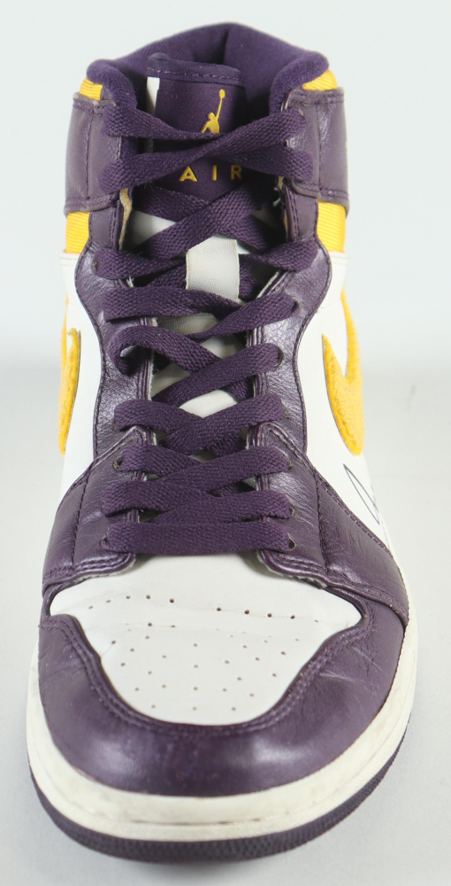 Jerry West Signed Nike Air Jordan Original Lakers Basketball Shoe In ...