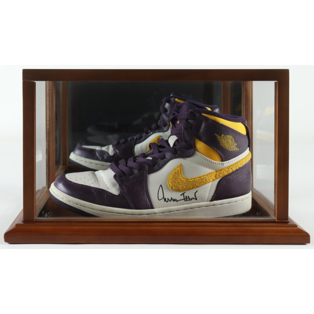 Jerry West Signed Nike Air Jordan Original Lakers Basketball Shoe In ...
