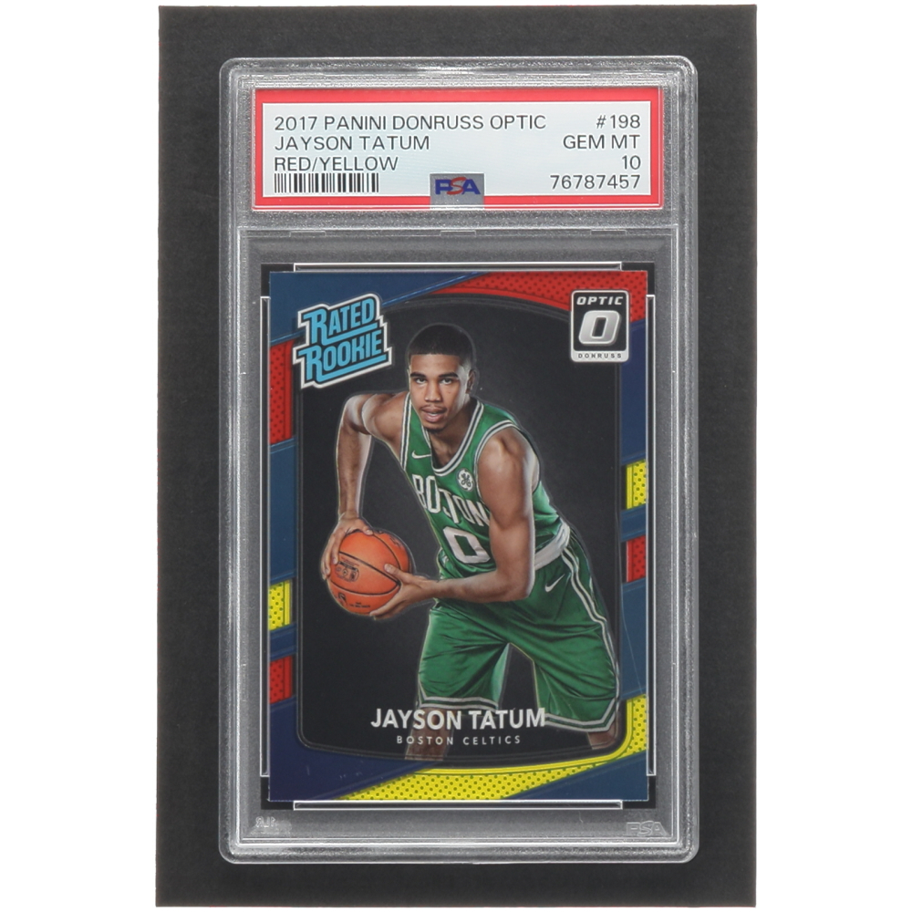 Jayson Tatum 2017-18 Donruss Optic Mega Box Rated Rookie Red Yellow ...