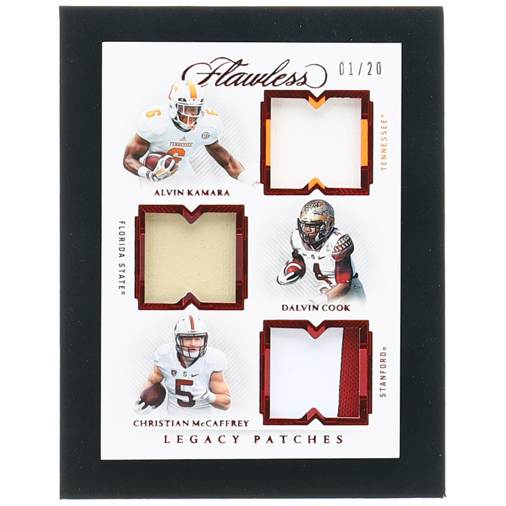 Dalvin Cook / Alvin Kamara / Christian McCaffrey 2022 Panini Flawless ...