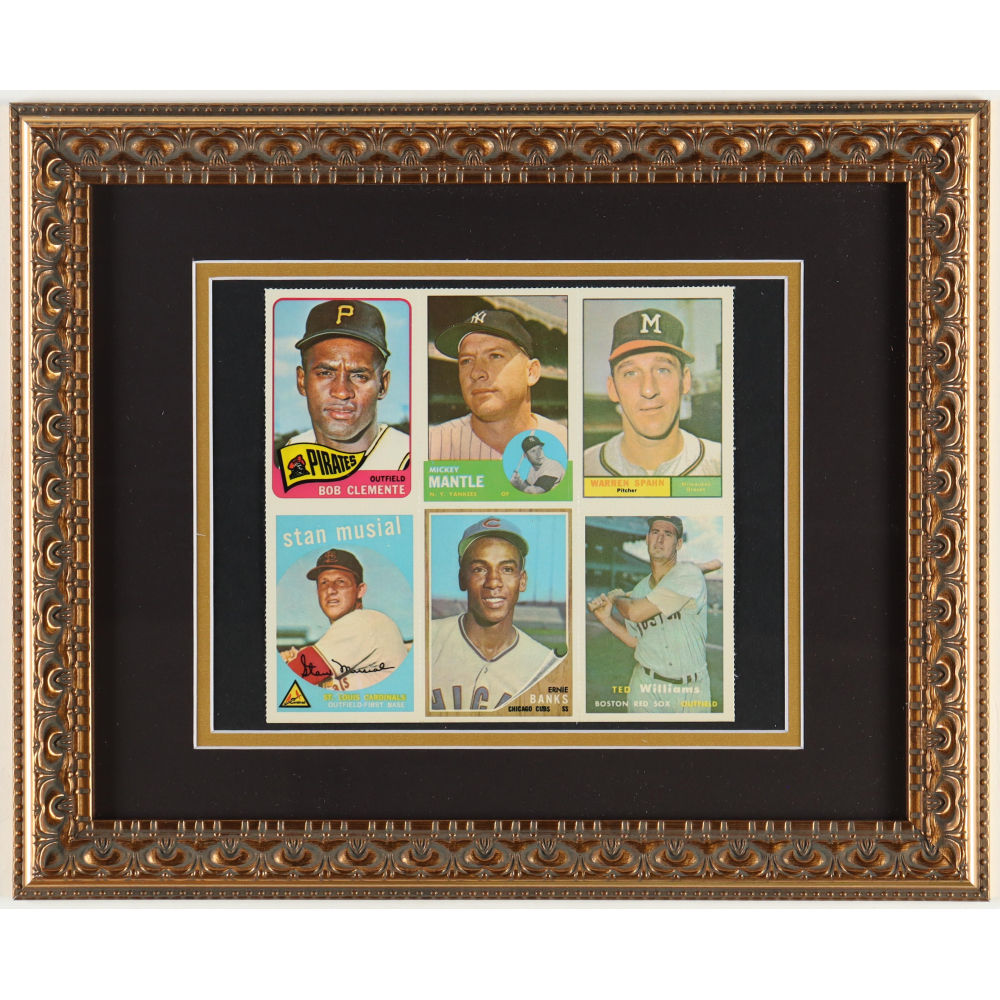 1978 Topps Uncut Card Sheet Custom Framed Display With Mickey Mantle ...
