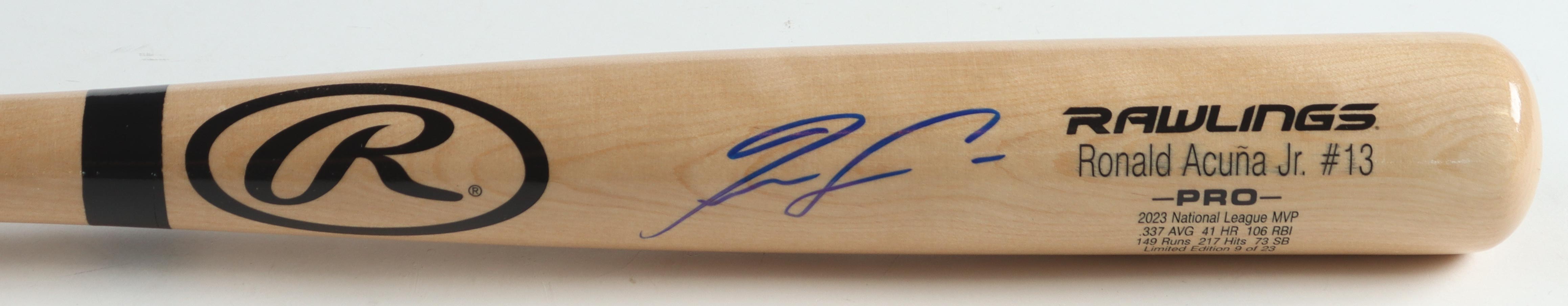 Ronald Acuna Jr. Signed 2023 NL MVP LE Rawlings Pro Player Model ...