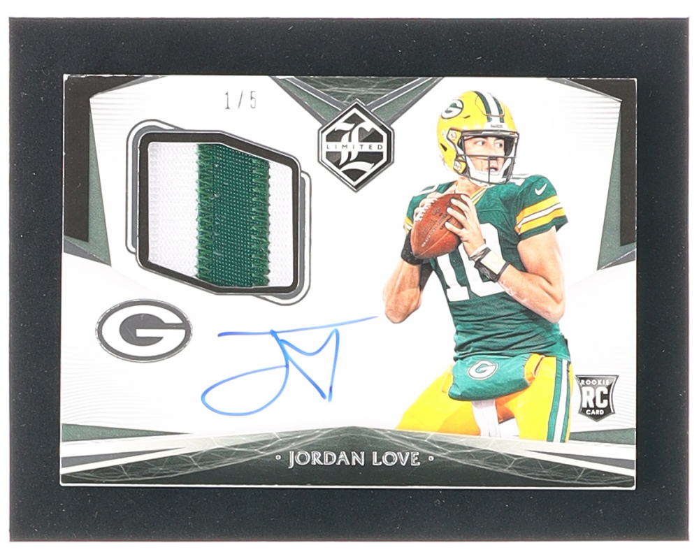 Jordan Love 2020 Limited Silver Spotlight #104 Jersey Autograph #1/5 RC ...