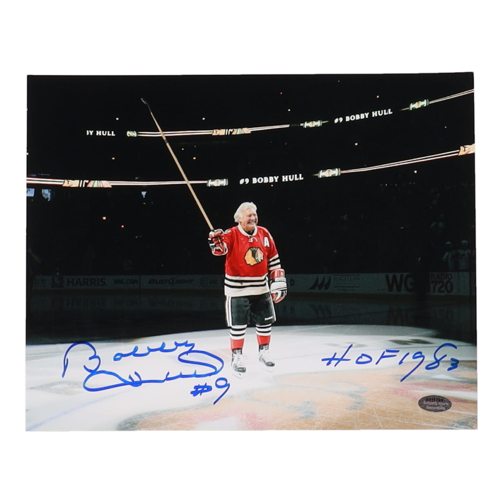 Bobby Hull Signed Blackhawks 8x10 Photo Inscribed "HOF 1983" (Schwartz ...