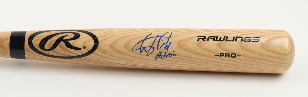 Wander Franco Signed Rawlings Pro Baseball Bat Inscribed "El Patron ...