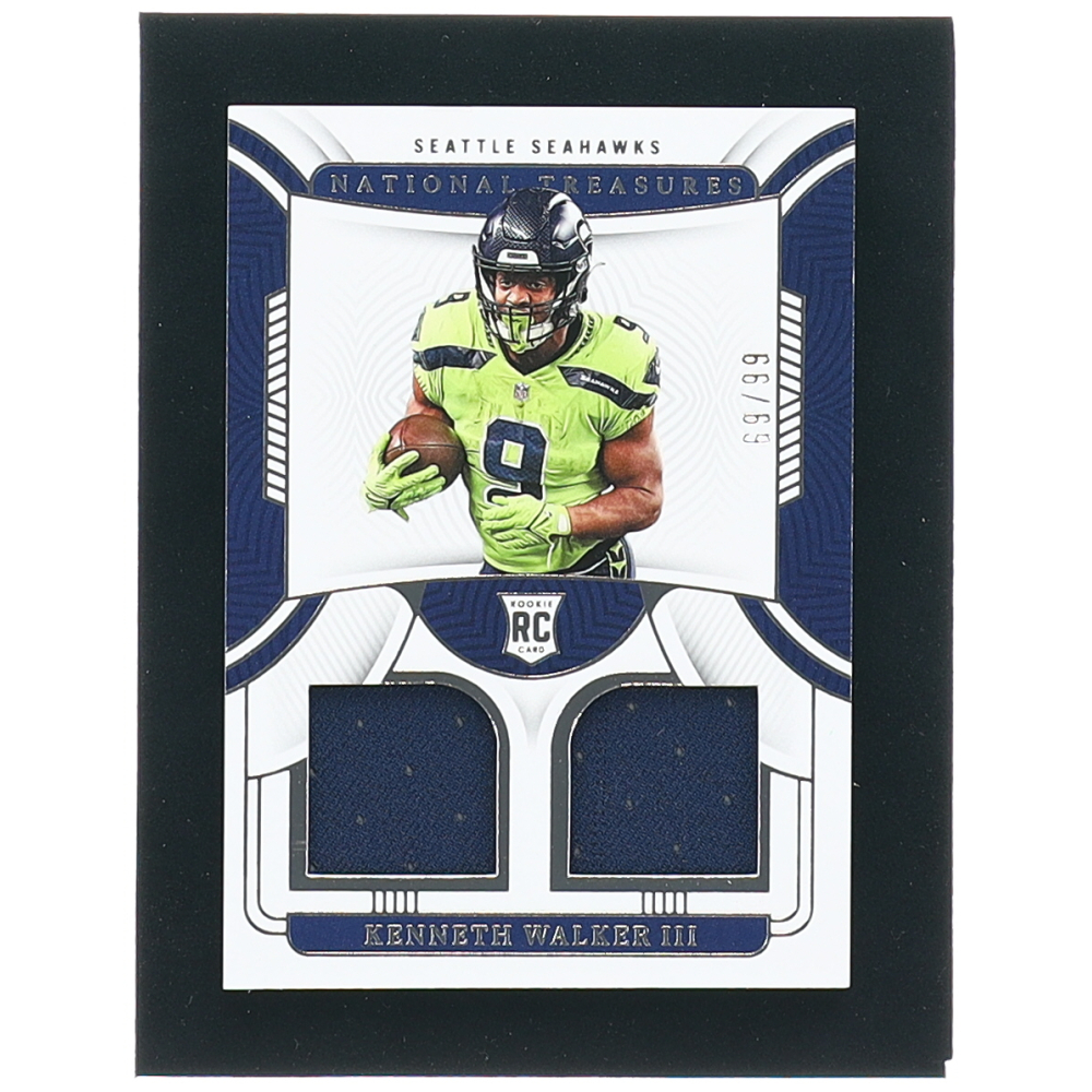Kenneth Walker III 2022 Panini National Treasures Rookie Dual Materials ...