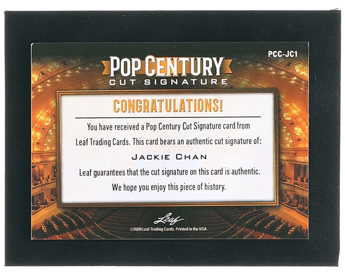 Jackie Chan 2020 Leaf Pop Century Cut Signatures #PCCJC1 | Pristine Auction