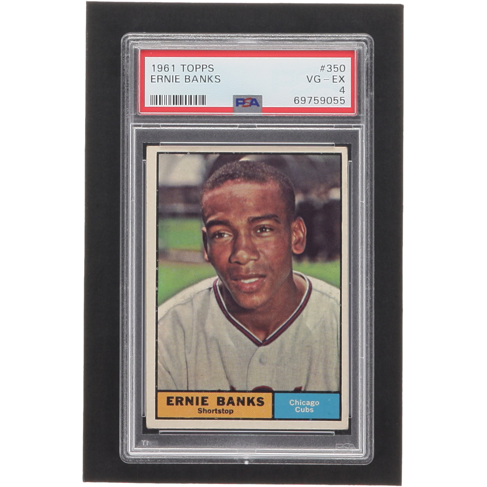 Ernie Banks 1961 Topps #350 (PSA 4) | Pristine Auction
