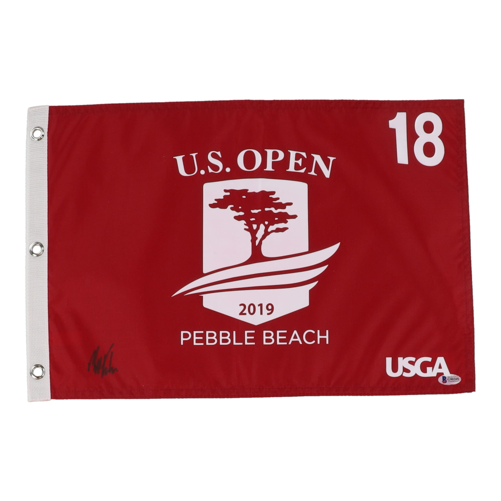 Jimmie Walker Signed 2019 U.S. Open Golf Pin Flag (Beckett) | Pristine ...