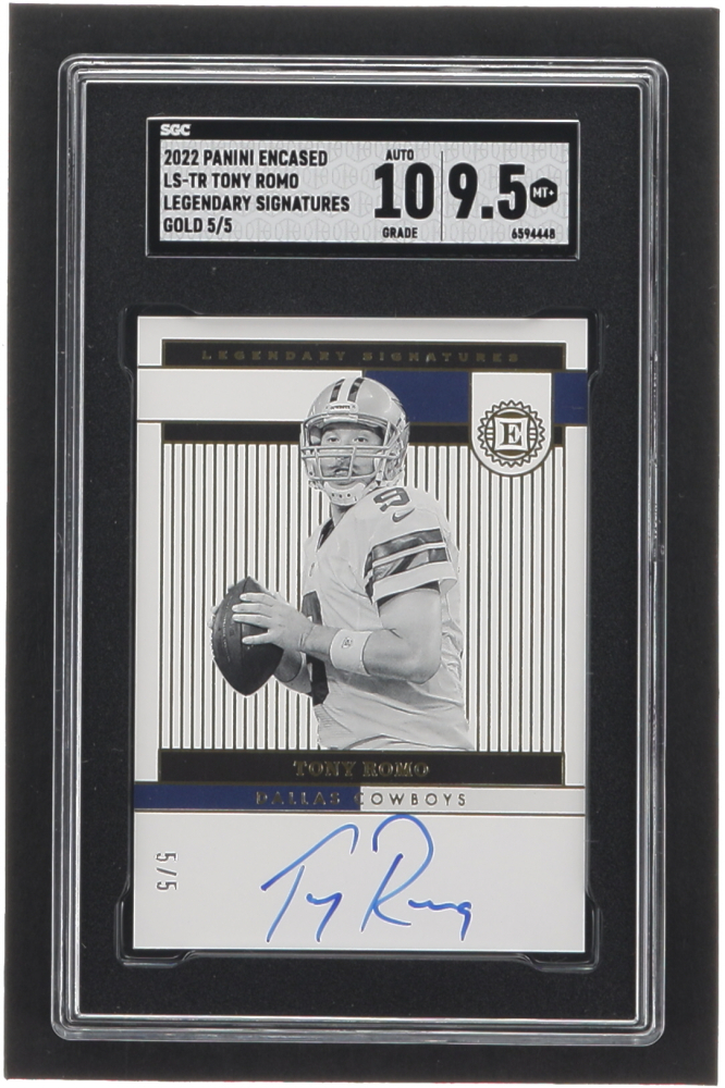 Tony Romo 2022 Panini Encased Legendary Signatures Gold #15 #5/5 (SGC 9 ...