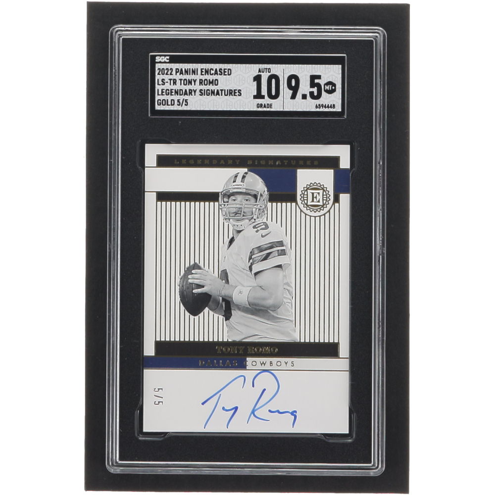 Tony Romo 2022 Panini Encased Legendary Signatures Gold #15 #5/5 (SGC 9 ...