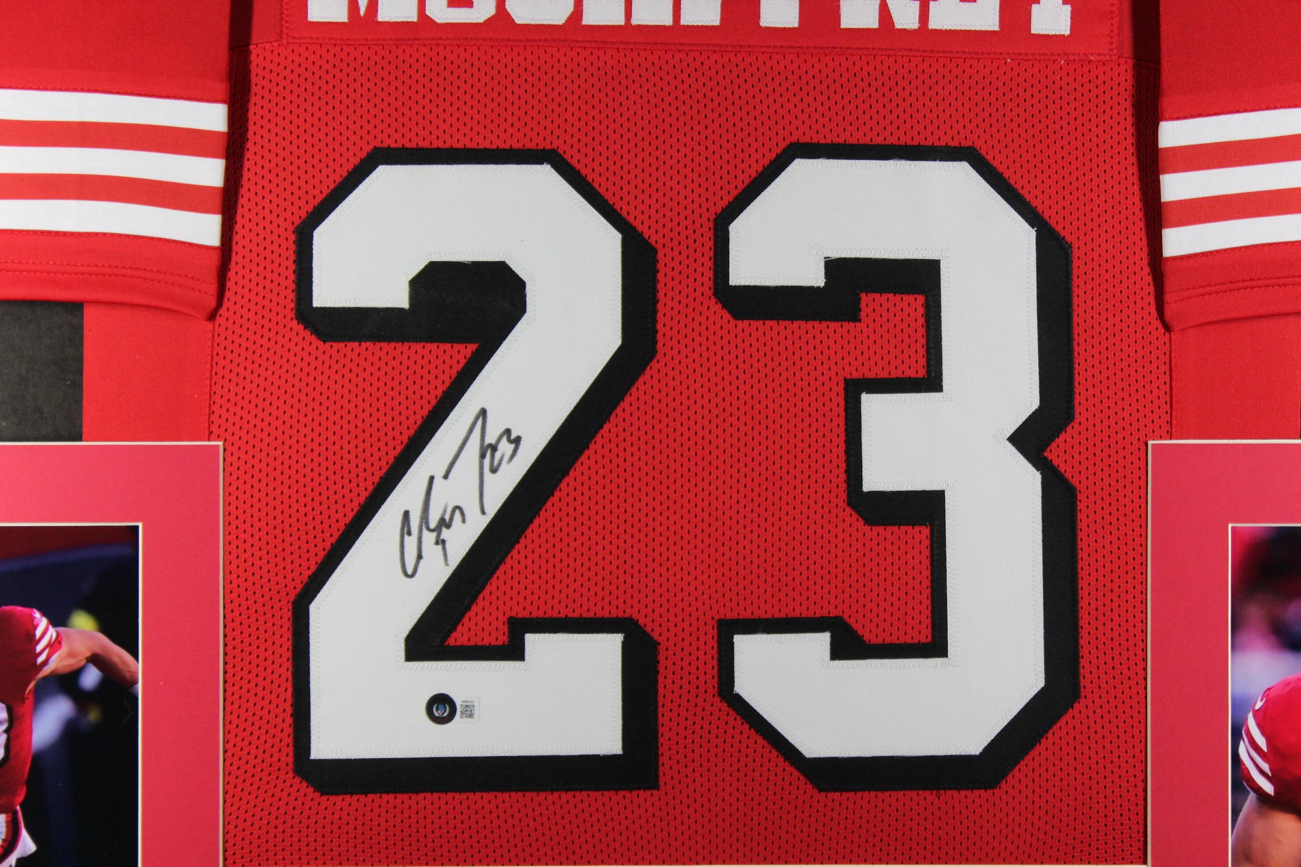 Christian McCaffrey Signed Custom Framed Jersey Display (Beckett) | Pristine Auction